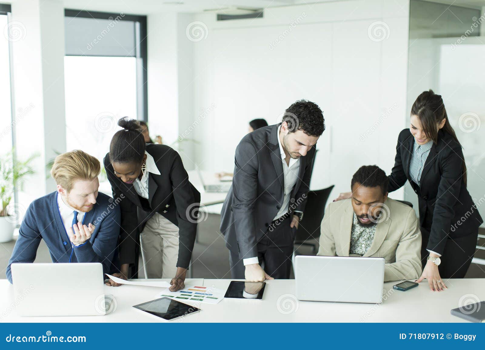 Business People Working Together in the Office Stock Photo - Image of ...