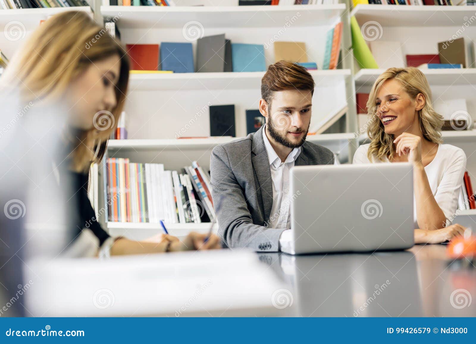 Business People Working Together Stock Image - Image of discussion ...
