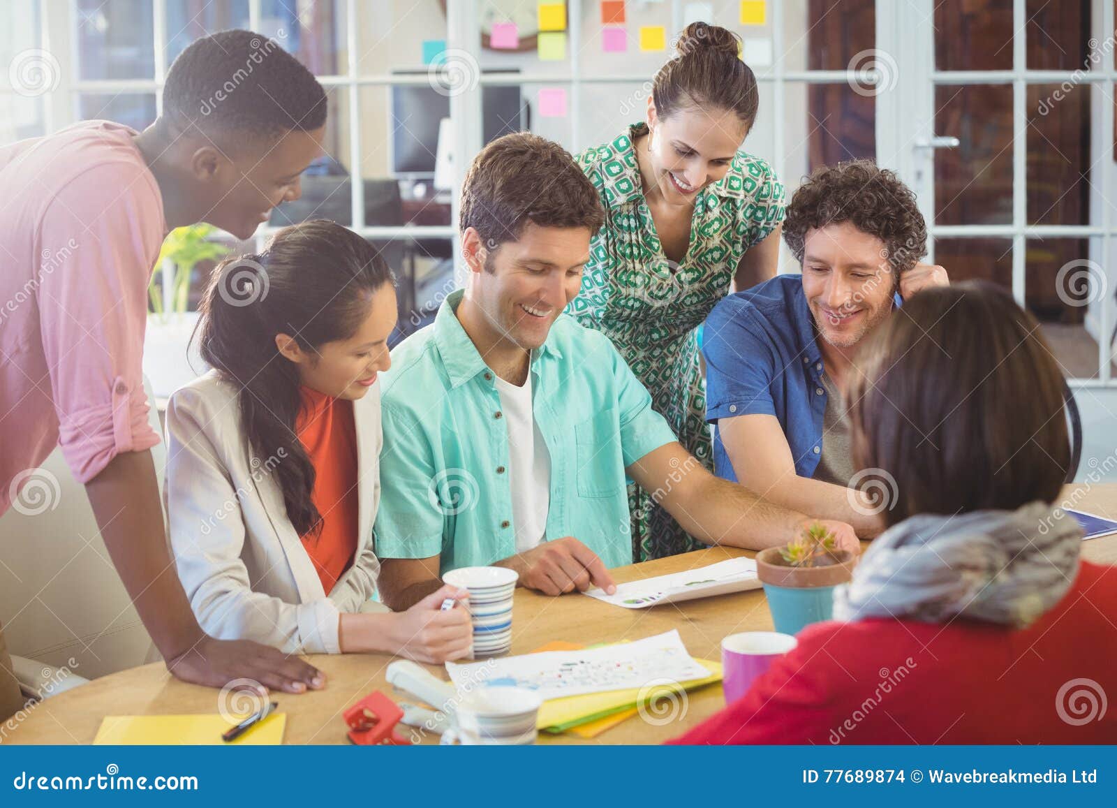 Business People Working Together Stock Photo - Image of male, paper ...