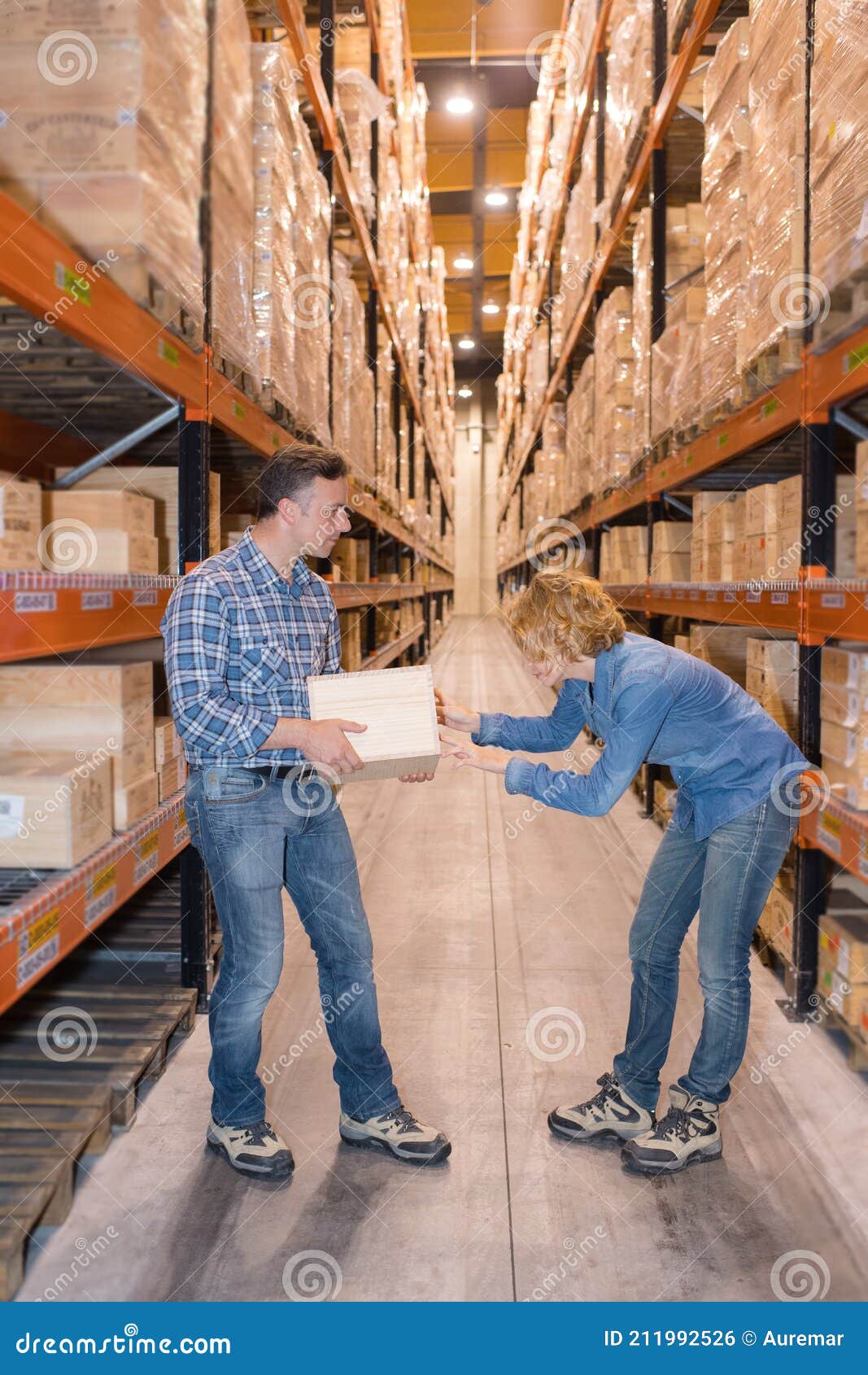 Business People Working at Warehouse Stock Photo - Image of goods ...