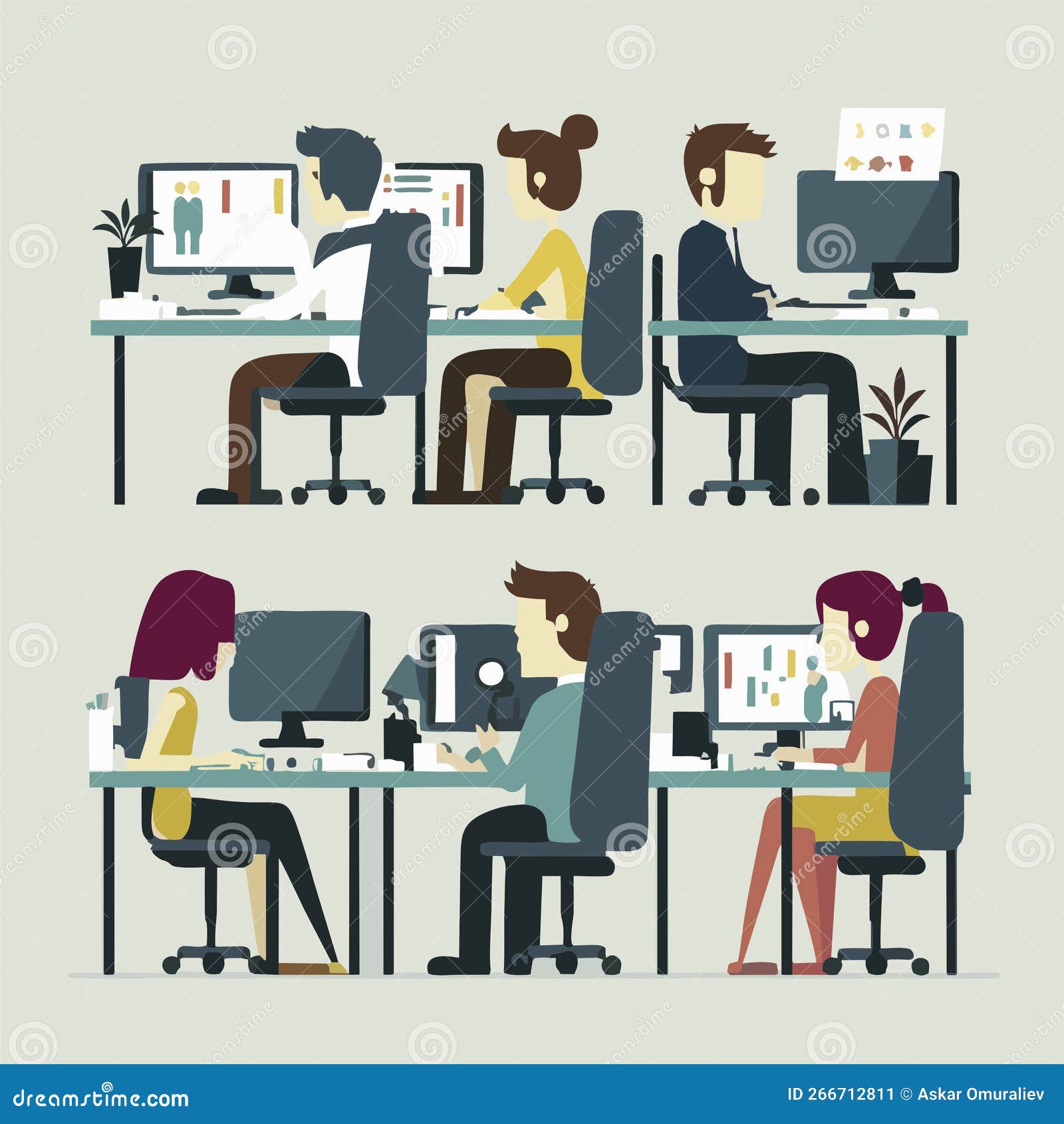 Business Of People Working Would Depict A Group Of People Engaged ...