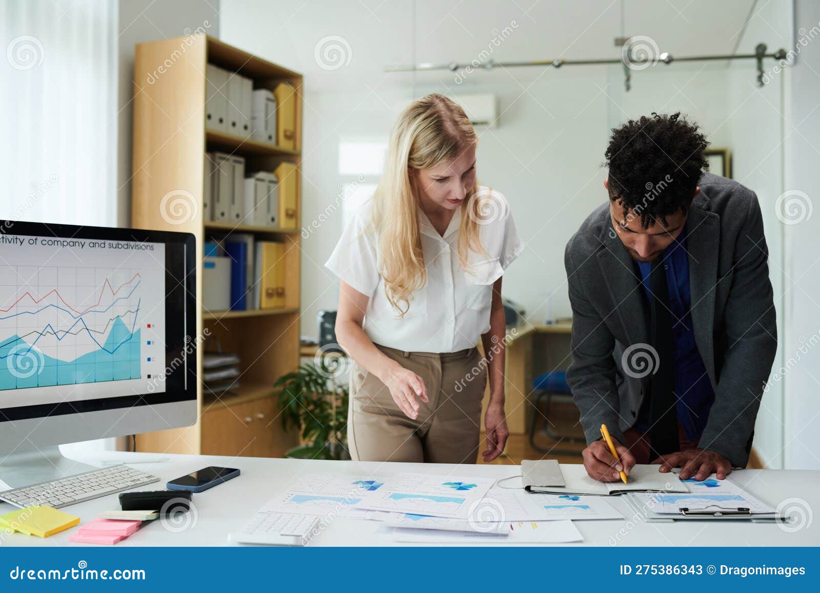 Business People Developing Project Stock Image - Image of businesswoman ...