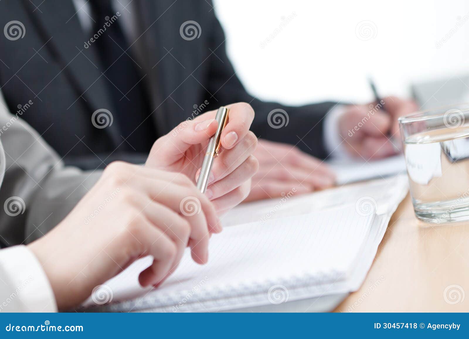 Business people writing stock photo. Image of horizontal - 30457418