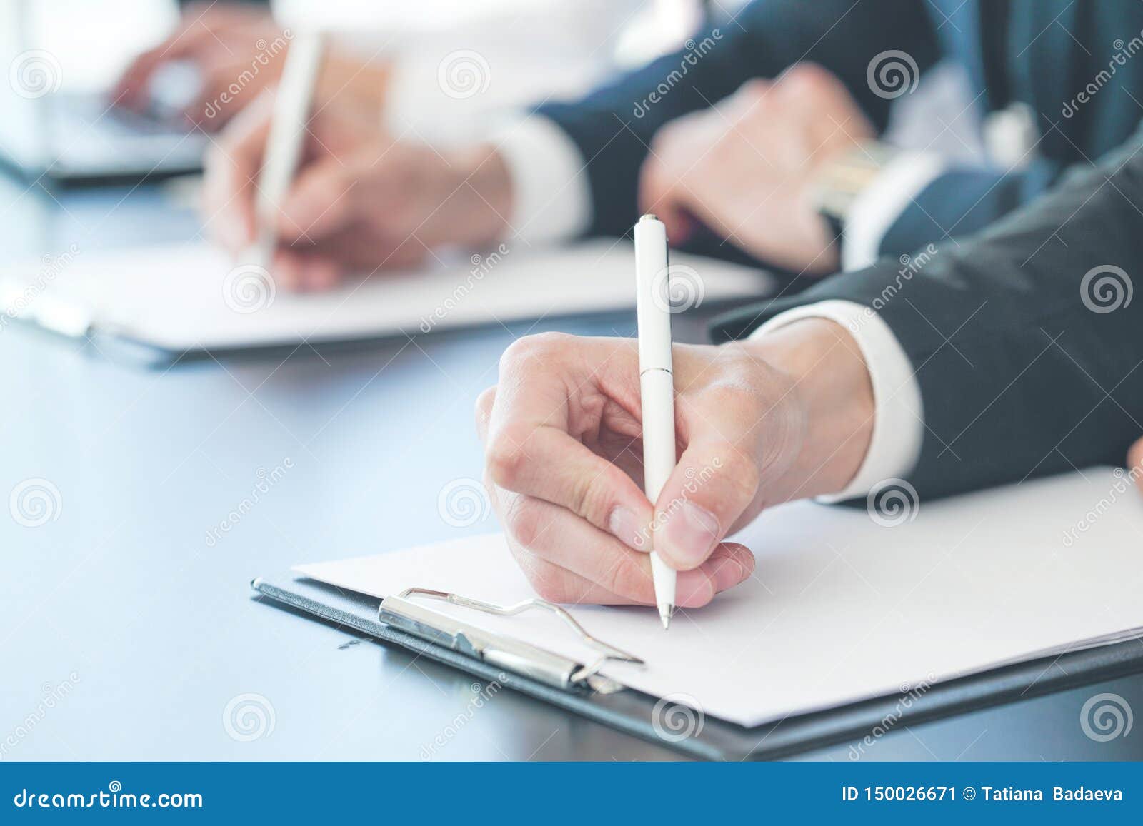 Business People Writing Notes Stock Image - Image of caucasian ...