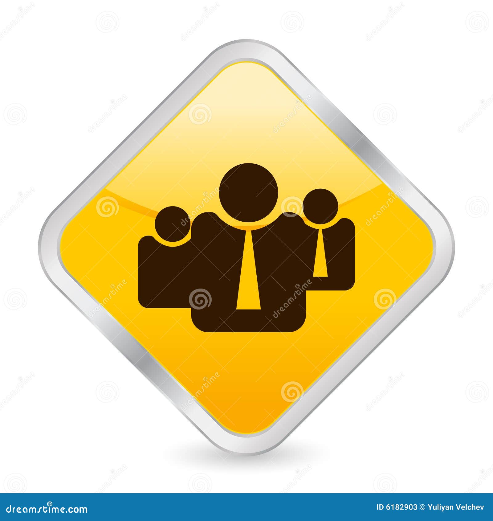 Business People Yellow Icon Stock Vector - Illustration of interface ...