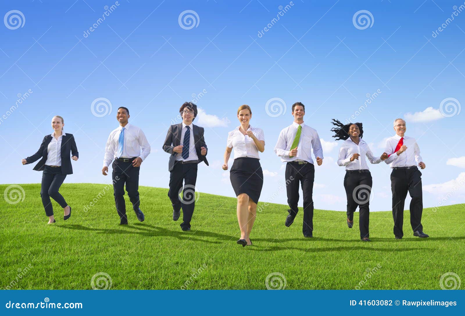 Business People with Yhe Way Forward! Stock Photo - Image of happiness ...