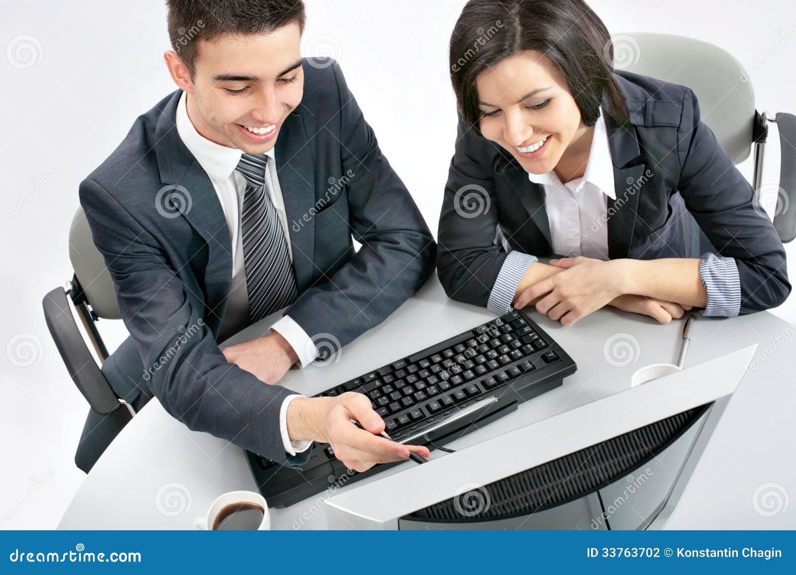 Business people stock photo. Image of laptop, colleague - 33763702