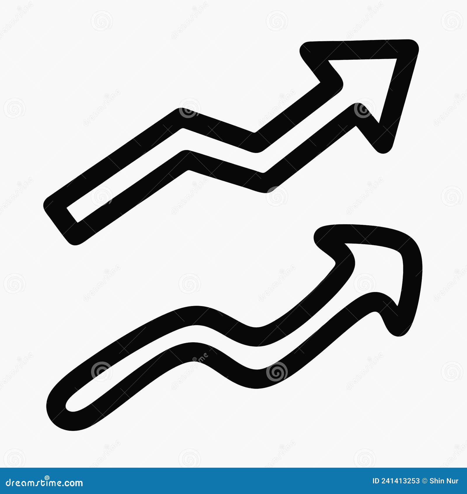 Business Performance or Arrow Icon. Flat Vector Business Stock Vector ...