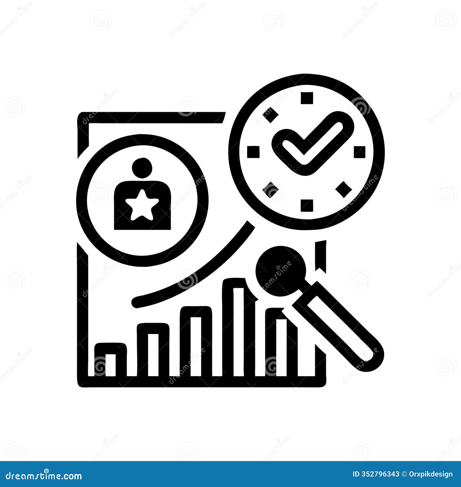 Business Performance Evaluation Icon Stock Vector - Illustration of ...