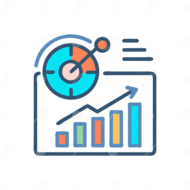 Business Performance Metrics Icon Stock Vector - Illustration of growth ...