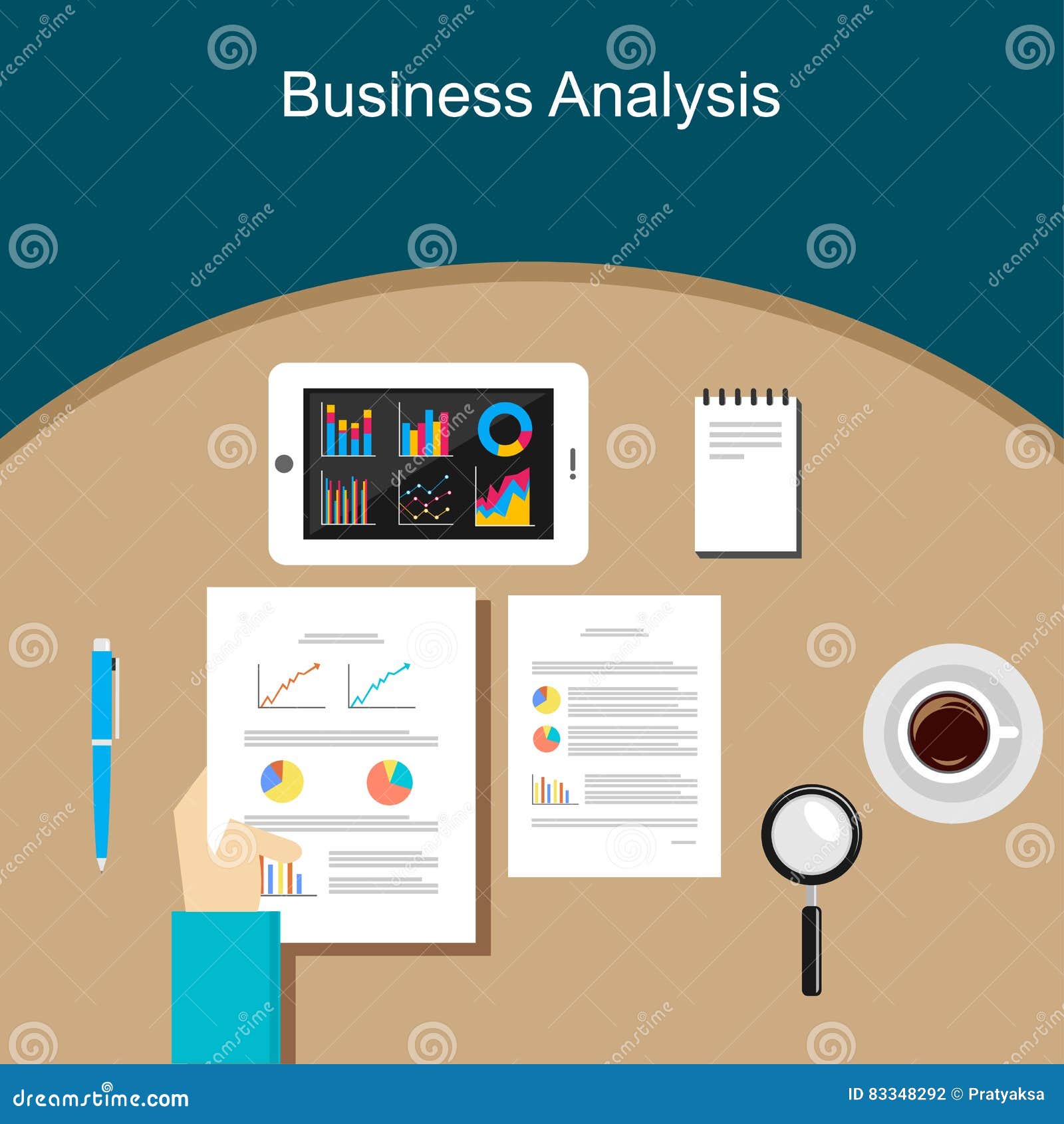 Business Person Analyzes Data Economy Statistics Editorial Photography ...