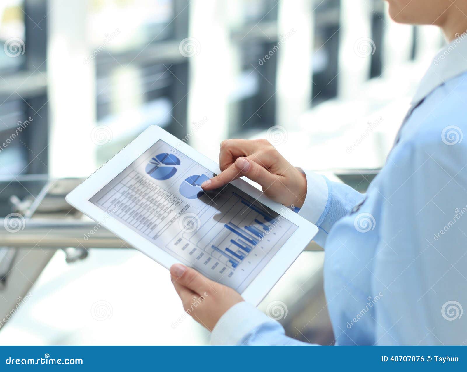Business Person Analyzing Financial Statistics Stock Photo - Image of ...