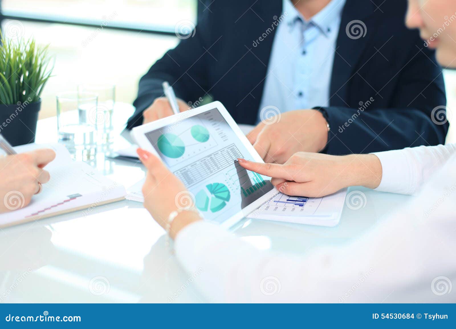 Business Person Analyzing Financial Statistics Stock Photo - Image of ...