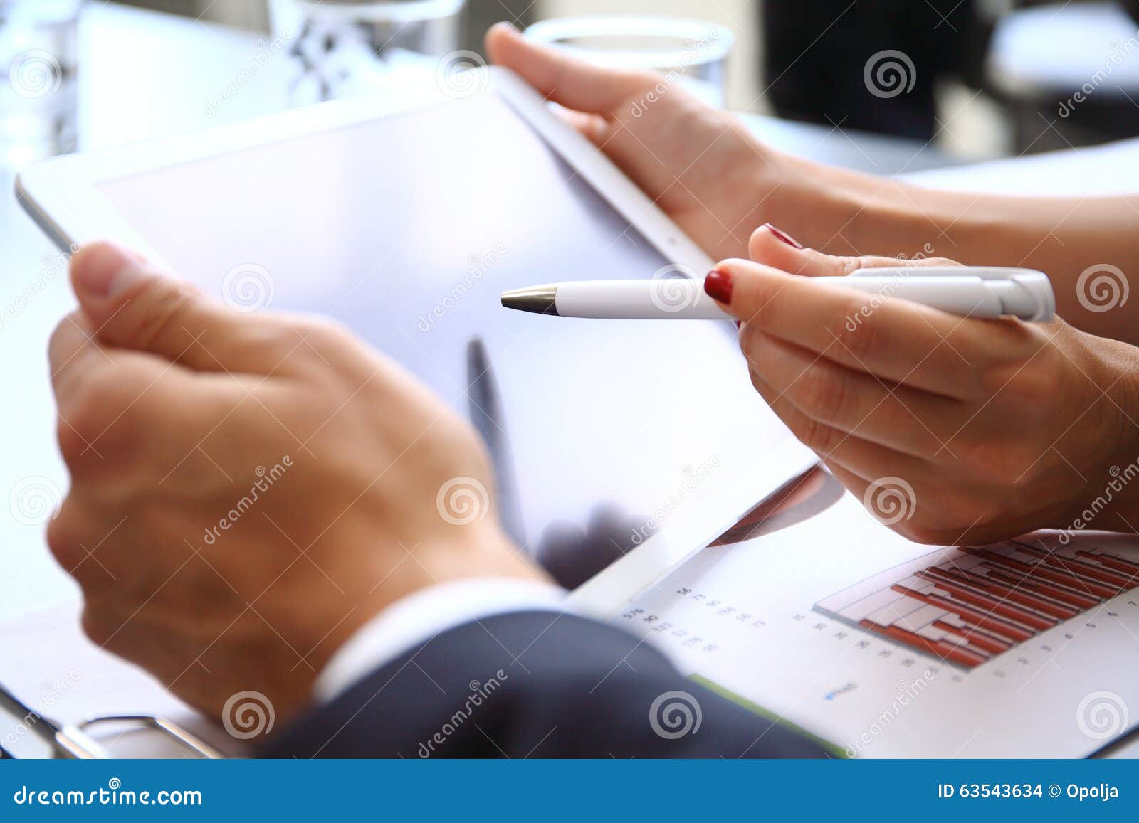 Business Person Analyzing Financial Statistics Stock Photo - Image of ...