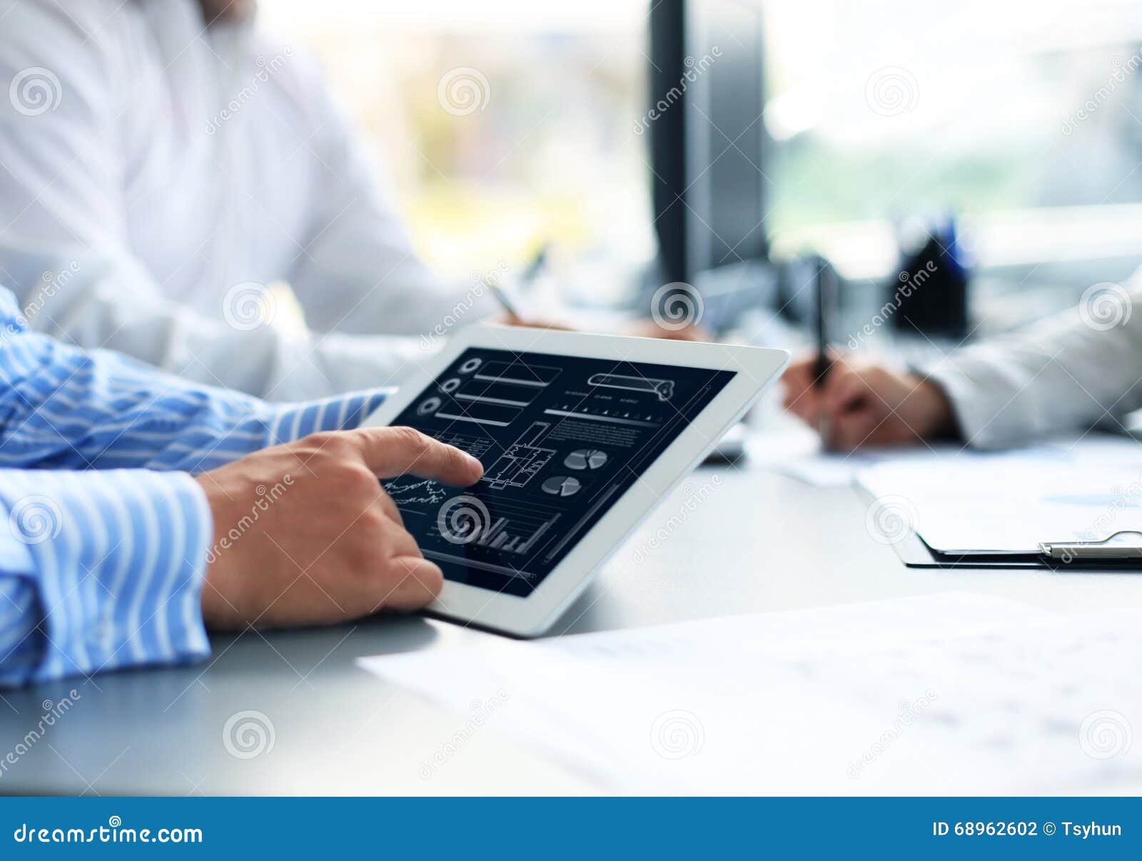Business Person Analyzing Financial Statistics Stock Photo - Image of ...