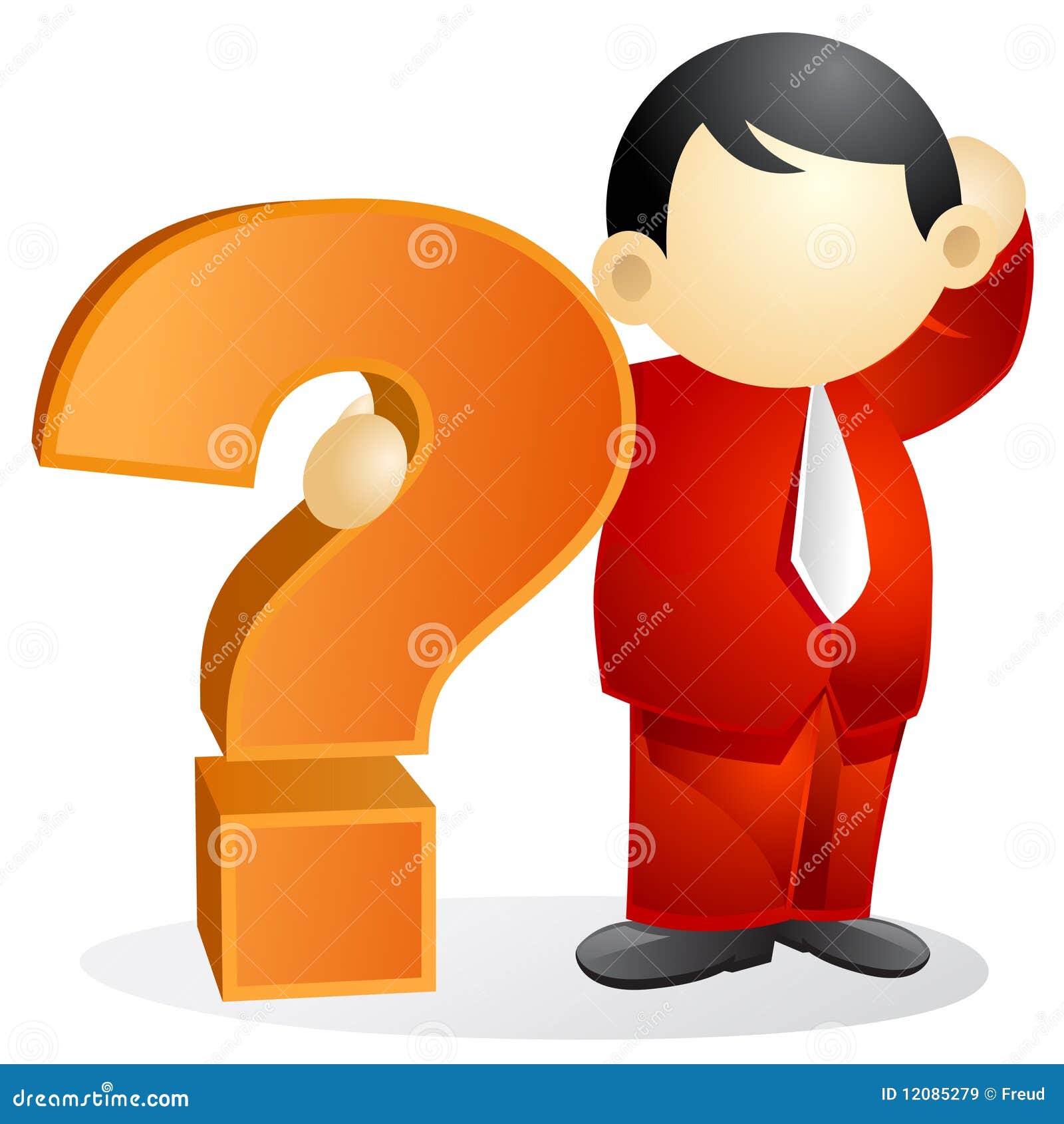 Business Person - Big Question Stock Illustration - Illustration of ...