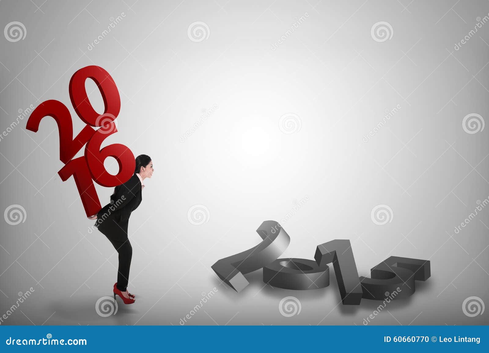 Business Person Carry 2016 Number on the Back Stock Illustration ...