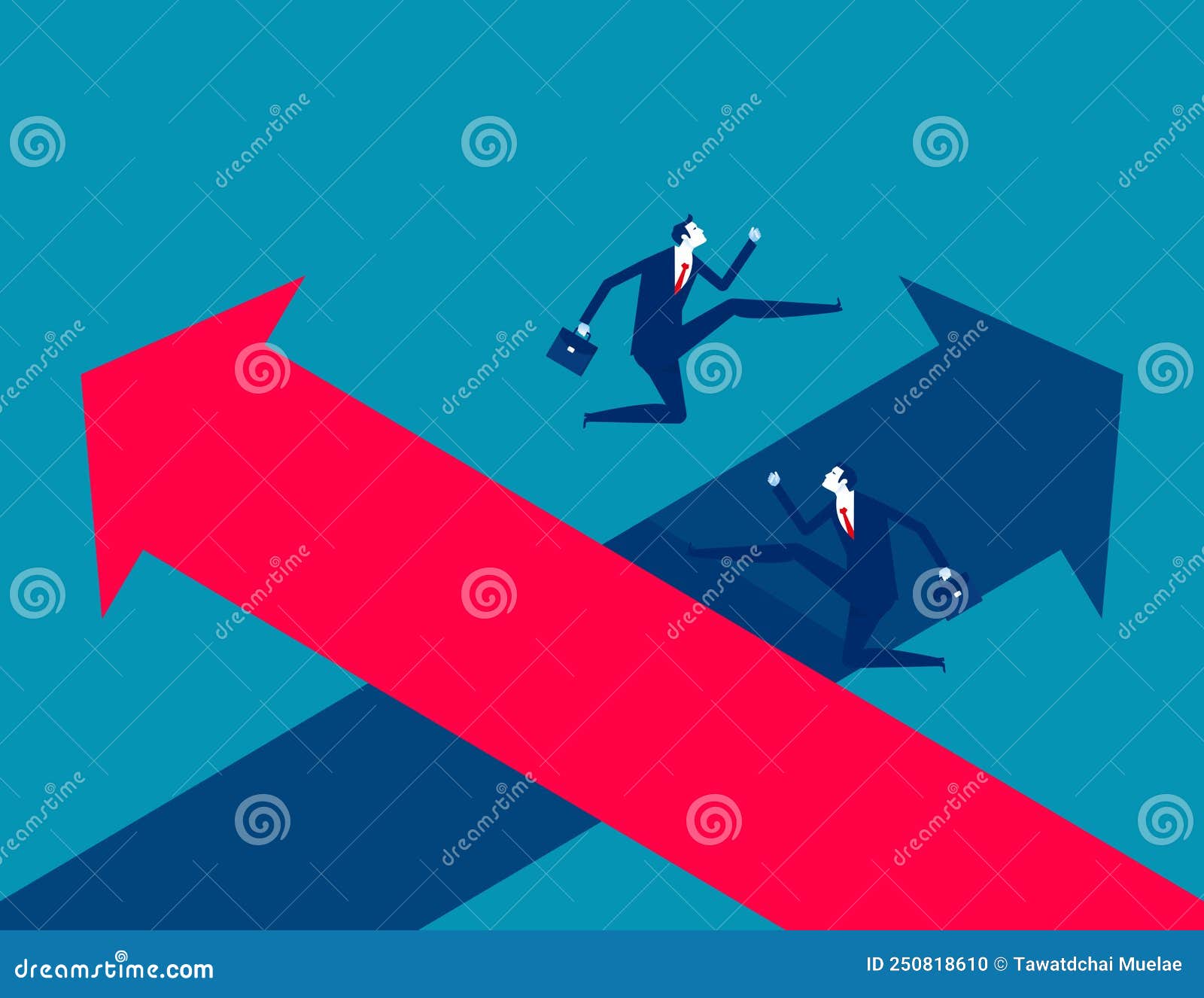 Business Person Choose Different Directions. Business Direction Concept ...