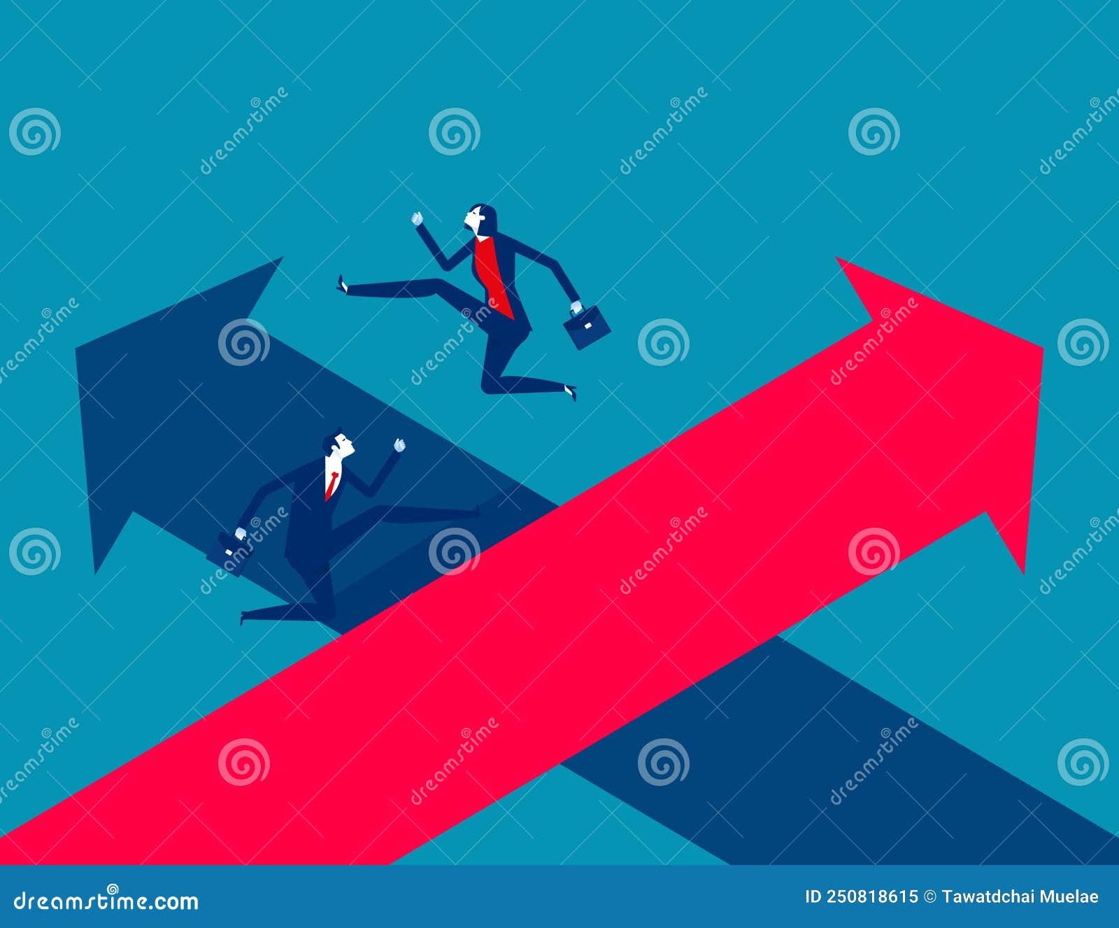 Business Person Choose Different Directions. Business Direction Concept ...