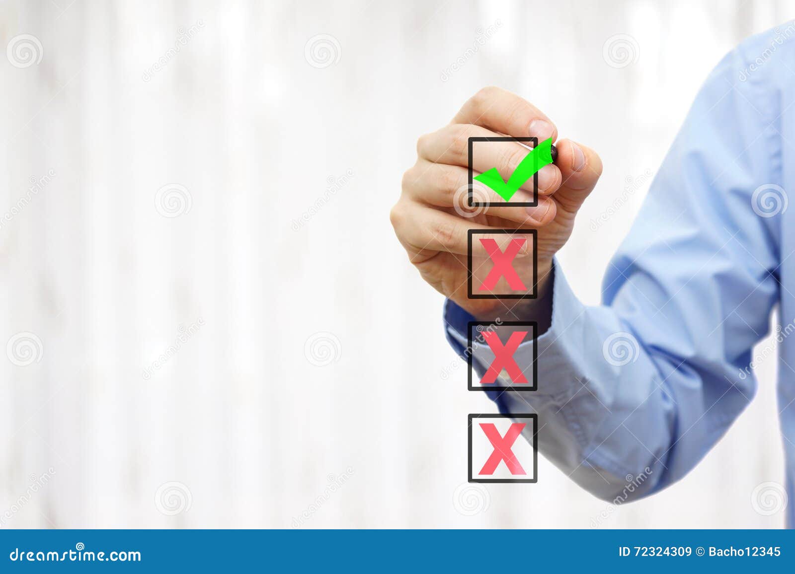 Business Person is Choosing Best Option of Four,ready for Sample Stock ...