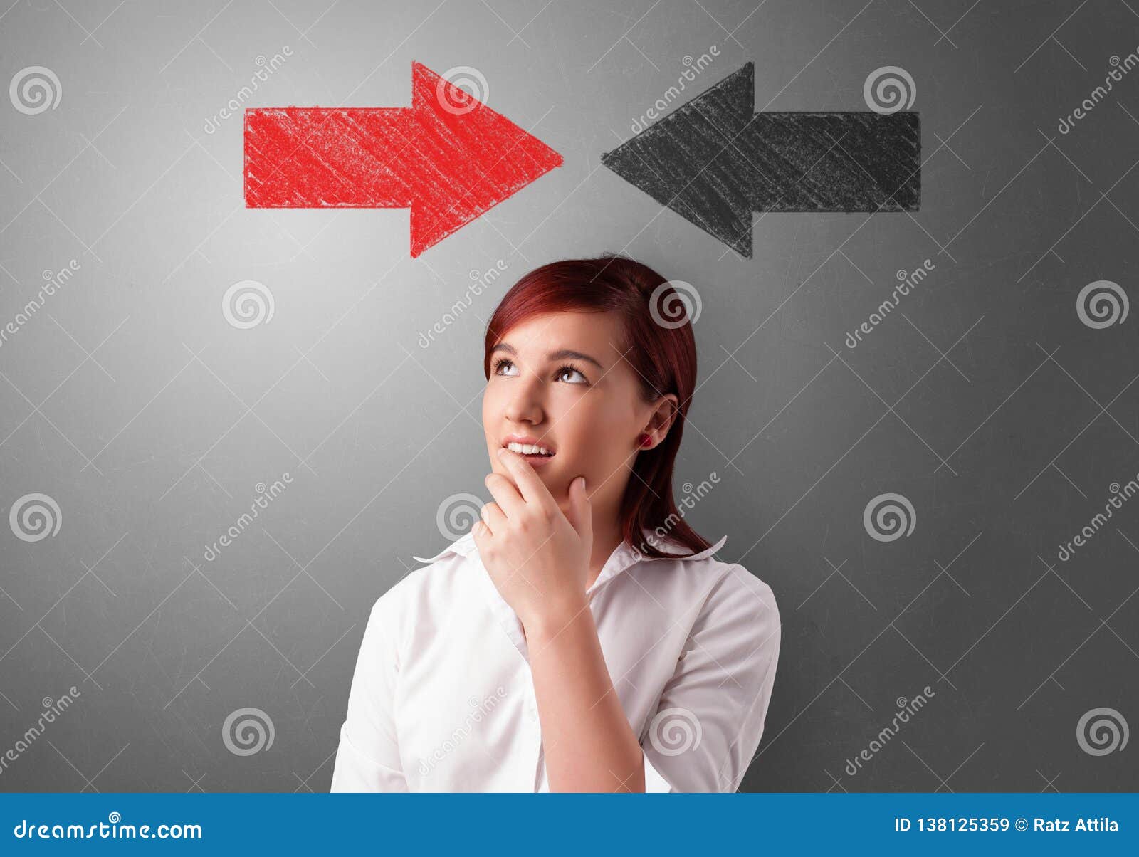 Business Person Choosing Direction Stock Image - Image of future ...