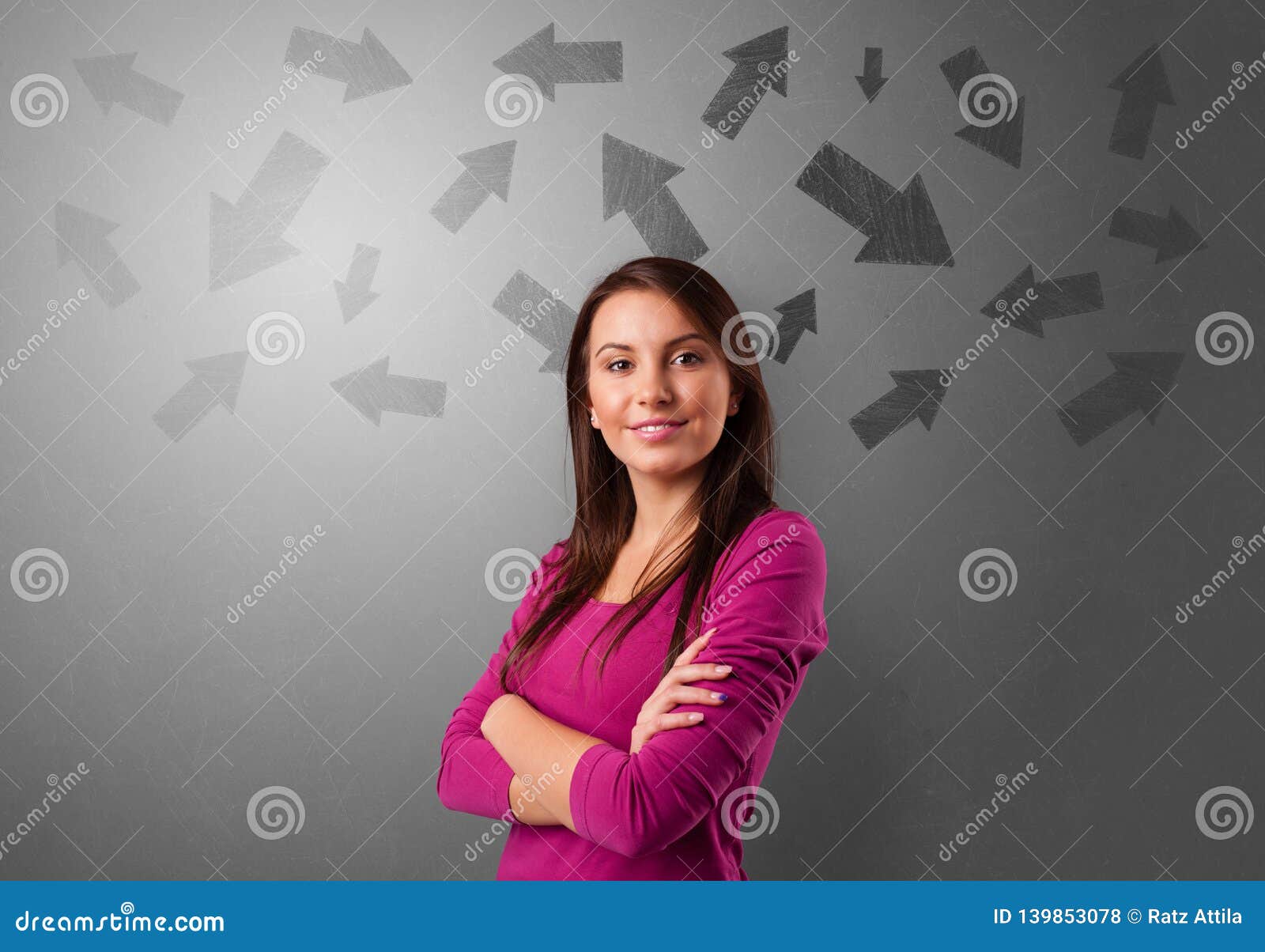 Business Person Choosing Direction Stock Photo - Image of options ...