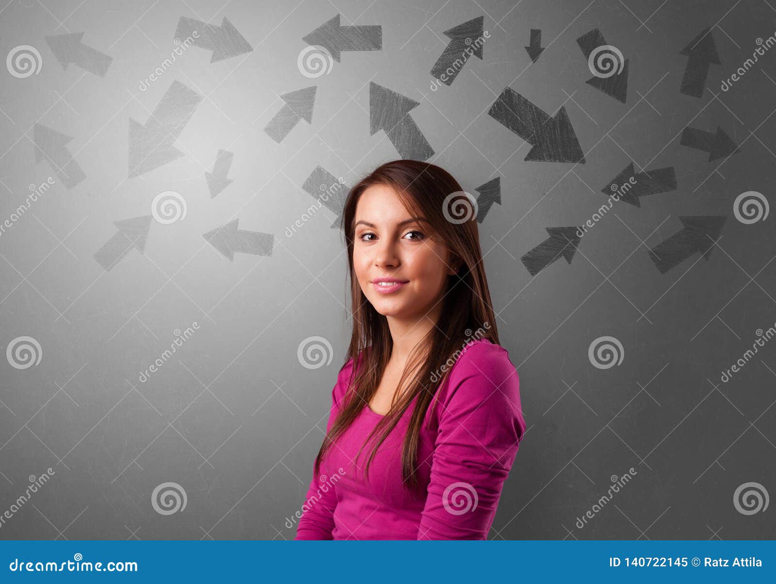 Business Person Choosing Direction Stock Image - Image of office ...