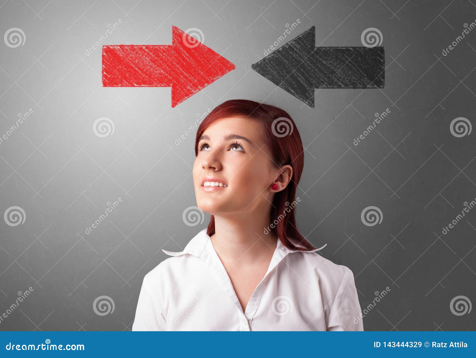 Business Person Choosing Direction Stock Image - Image of grey, pocket ...