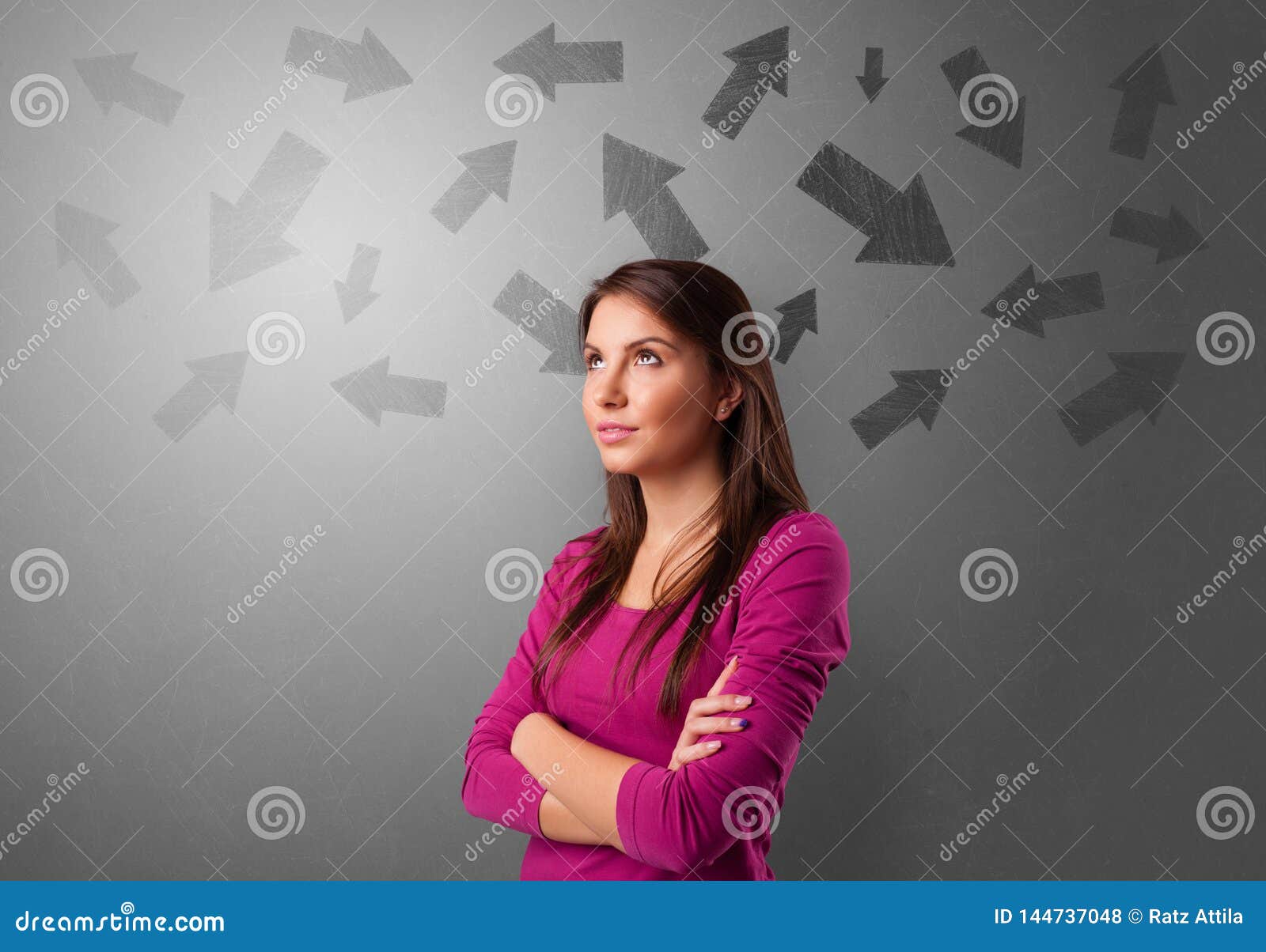 Business Person Choosing Direction Stock Photo - Image of rightwards ...