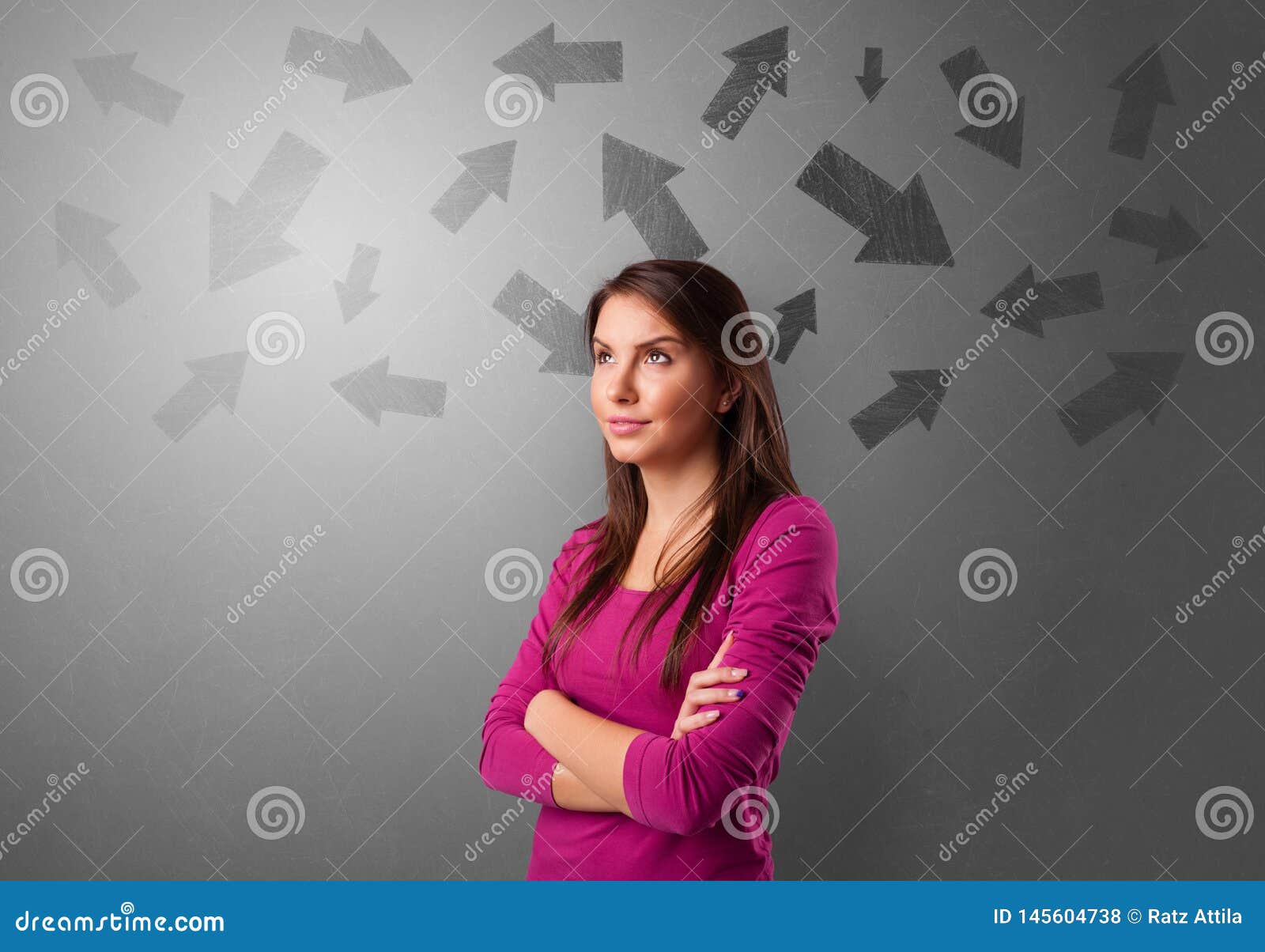 Business Person Choosing Direction Stock Photo - Image of arrow ...