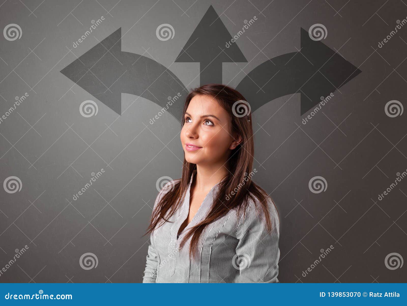 Business Person Choosing Direction Stock Photo - Image of office ...