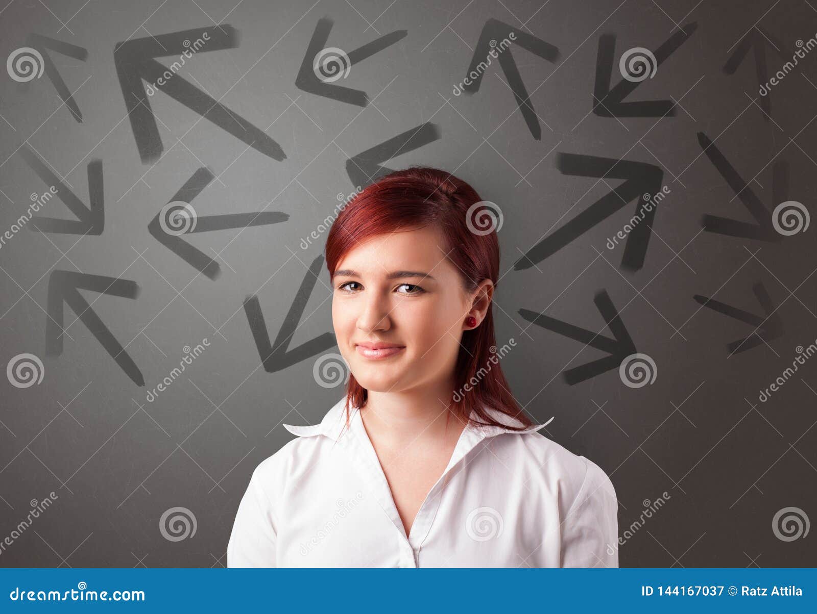 Business Person Choosing Direction Stock Image - Image of career ...