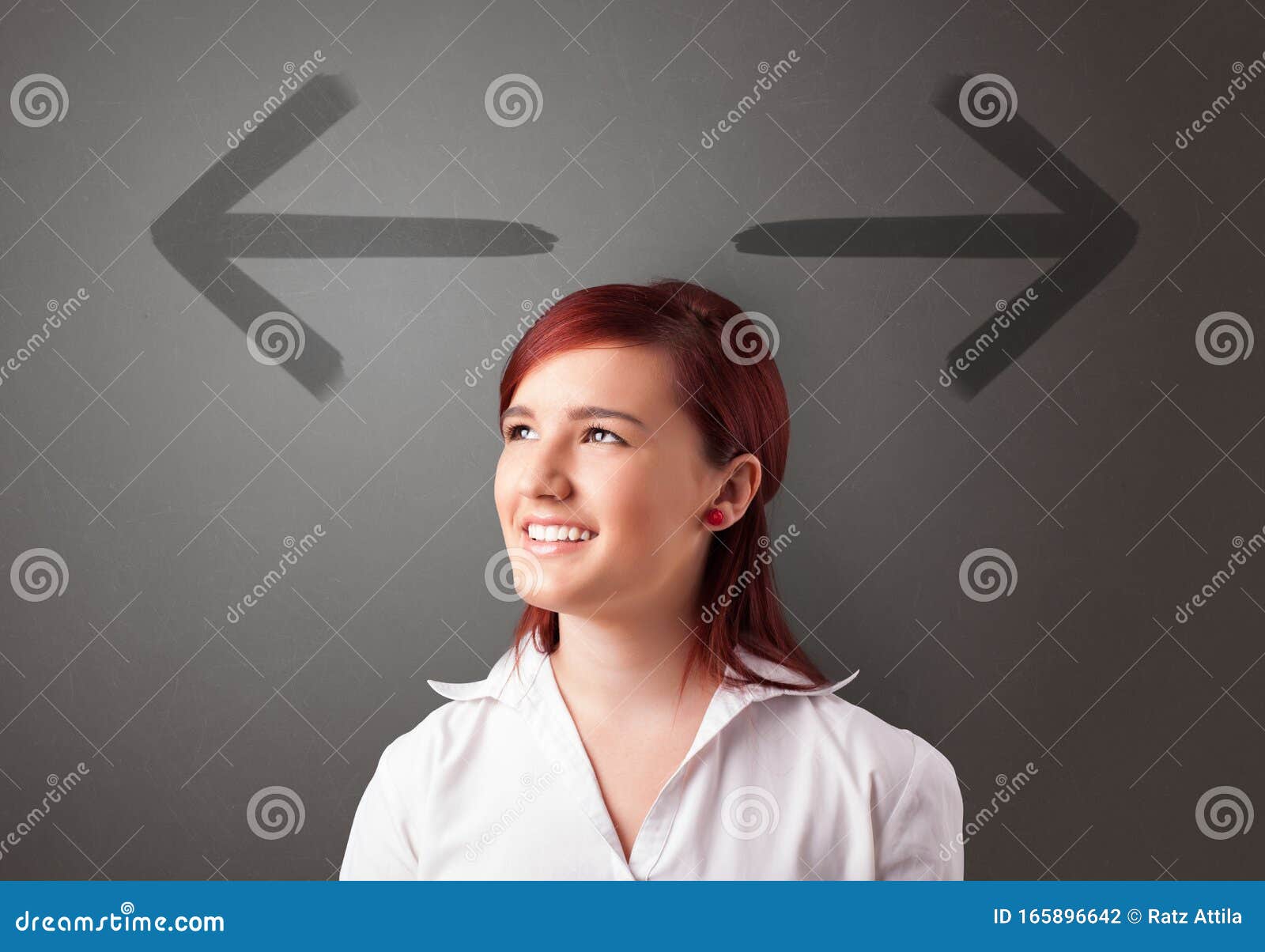 Business Person Choosing Direction Stock Photo - Image of choice ...