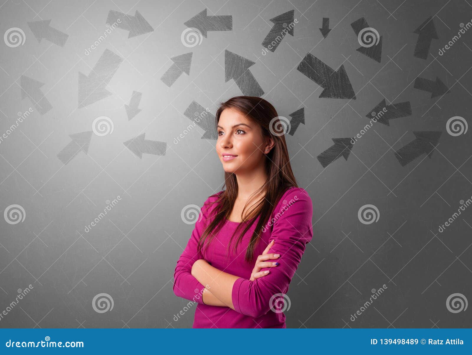 Business Person Choosing Direction Stock Image - Image of choose ...
