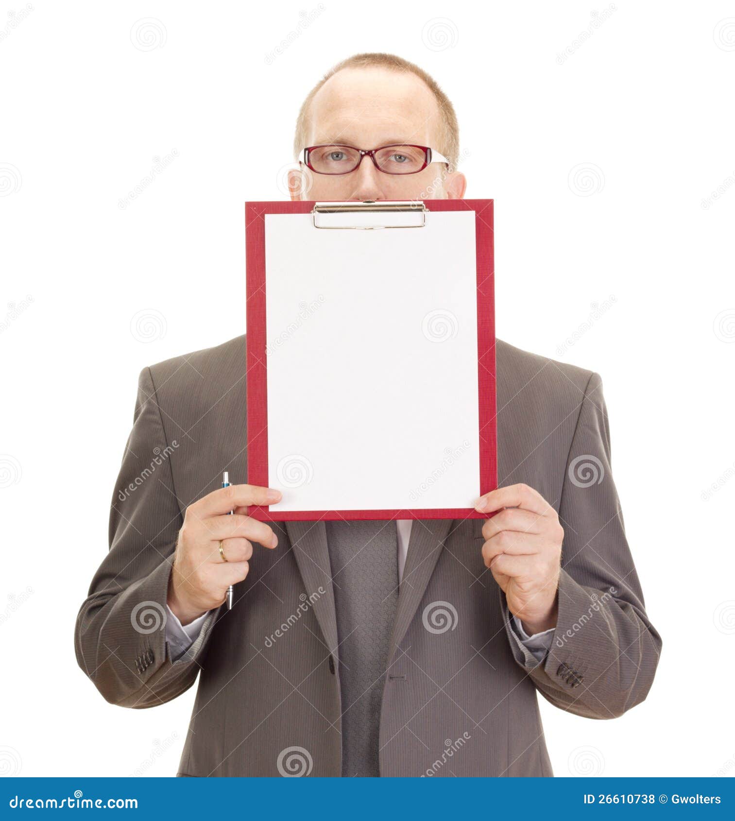 Business Person with Clipboard Stock Photo - Image of notes, attractive ...