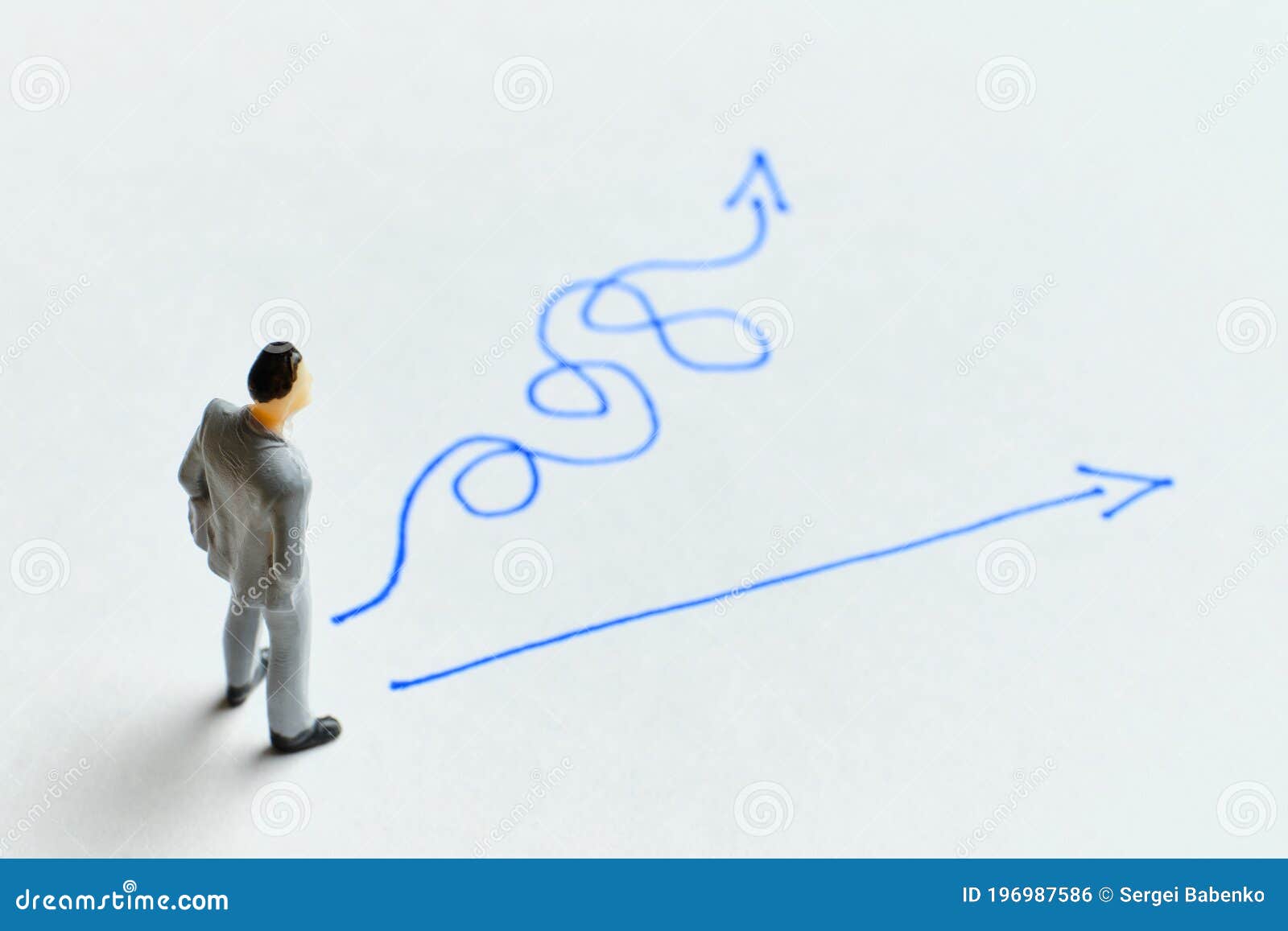 Business Person Concept for Choosing a Strategy Path Stock Photo ...