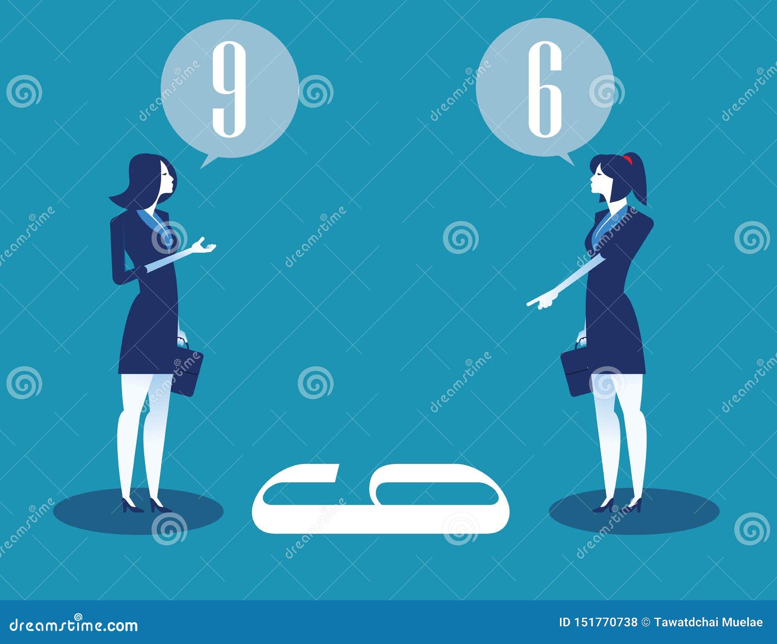 Business Person and Different Points of View. Concept Business Vector ...