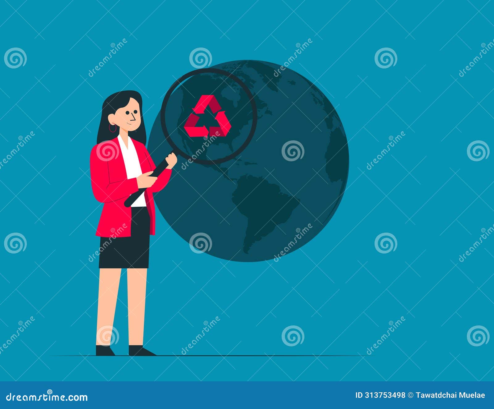 Business Person with Environmental Audit Vector Concept Stock Vector ...
