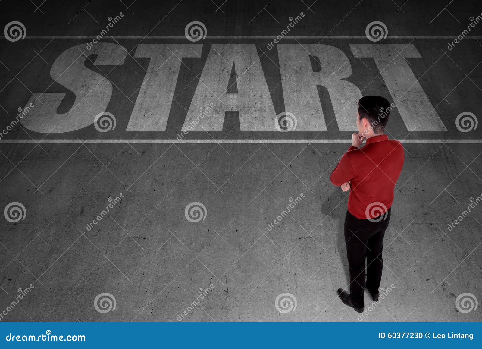Business Person Looking Start Word Stock Photo - Image of indonesian ...