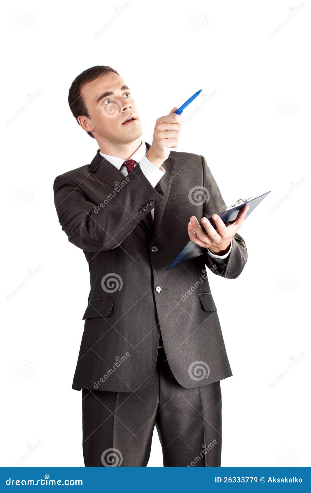 Business Person Point with Pen Stock Image - Image of direct, business ...