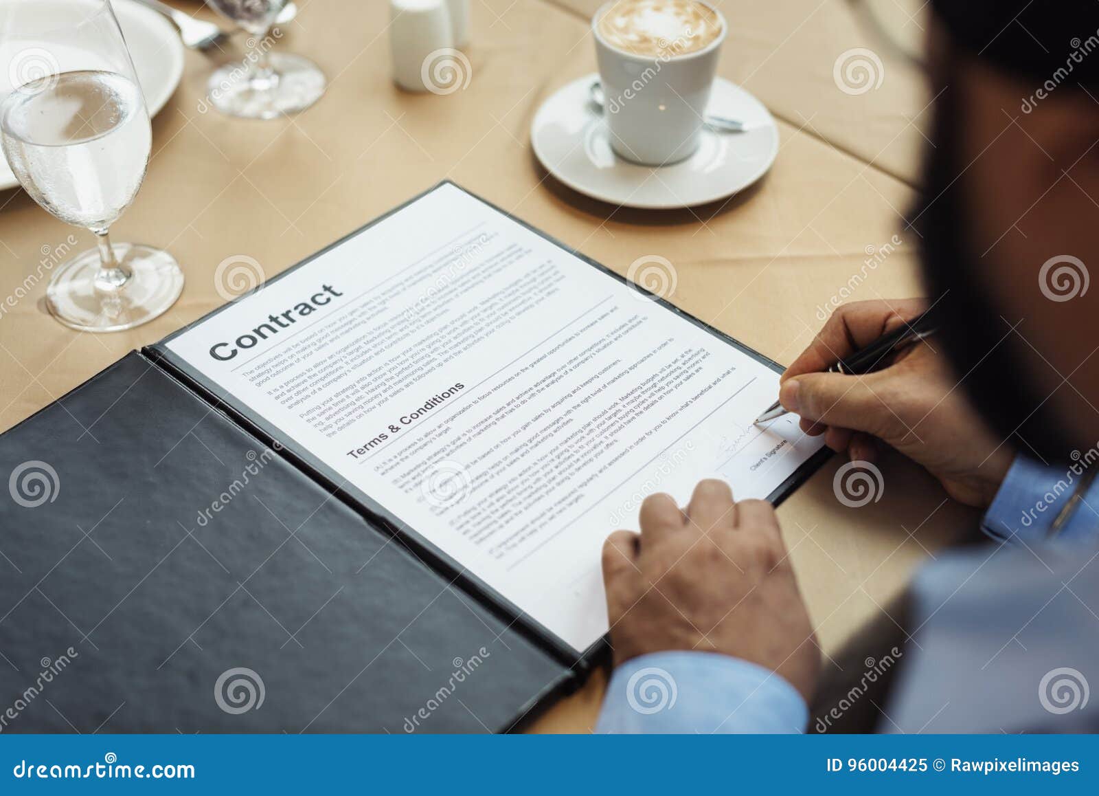 Business Person Signing Contract Concept Stock Image - Image of indoors ...