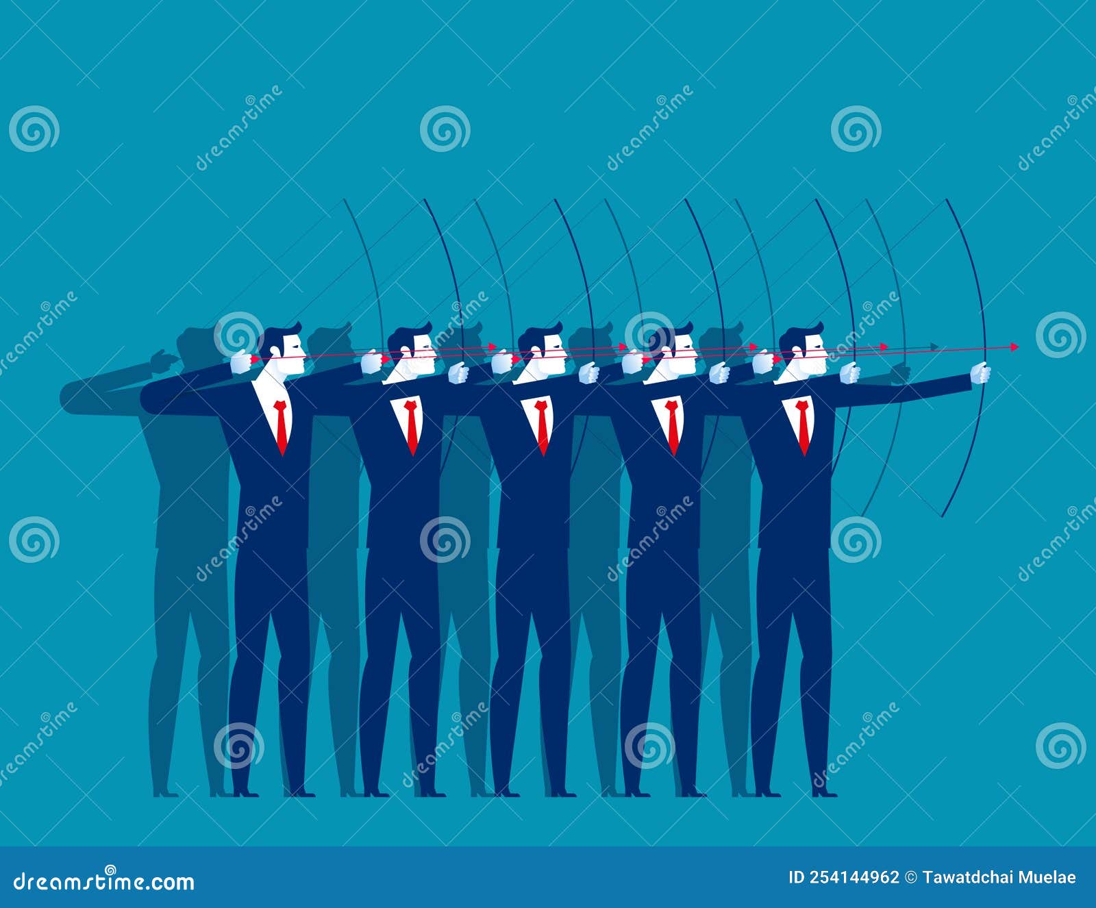 Business Person Skill and Competition. Business Shooting Vector ...