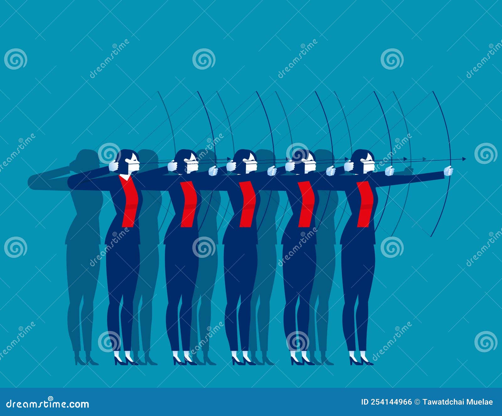 Business Person Skill and Competition. Business Shooting Vector ...