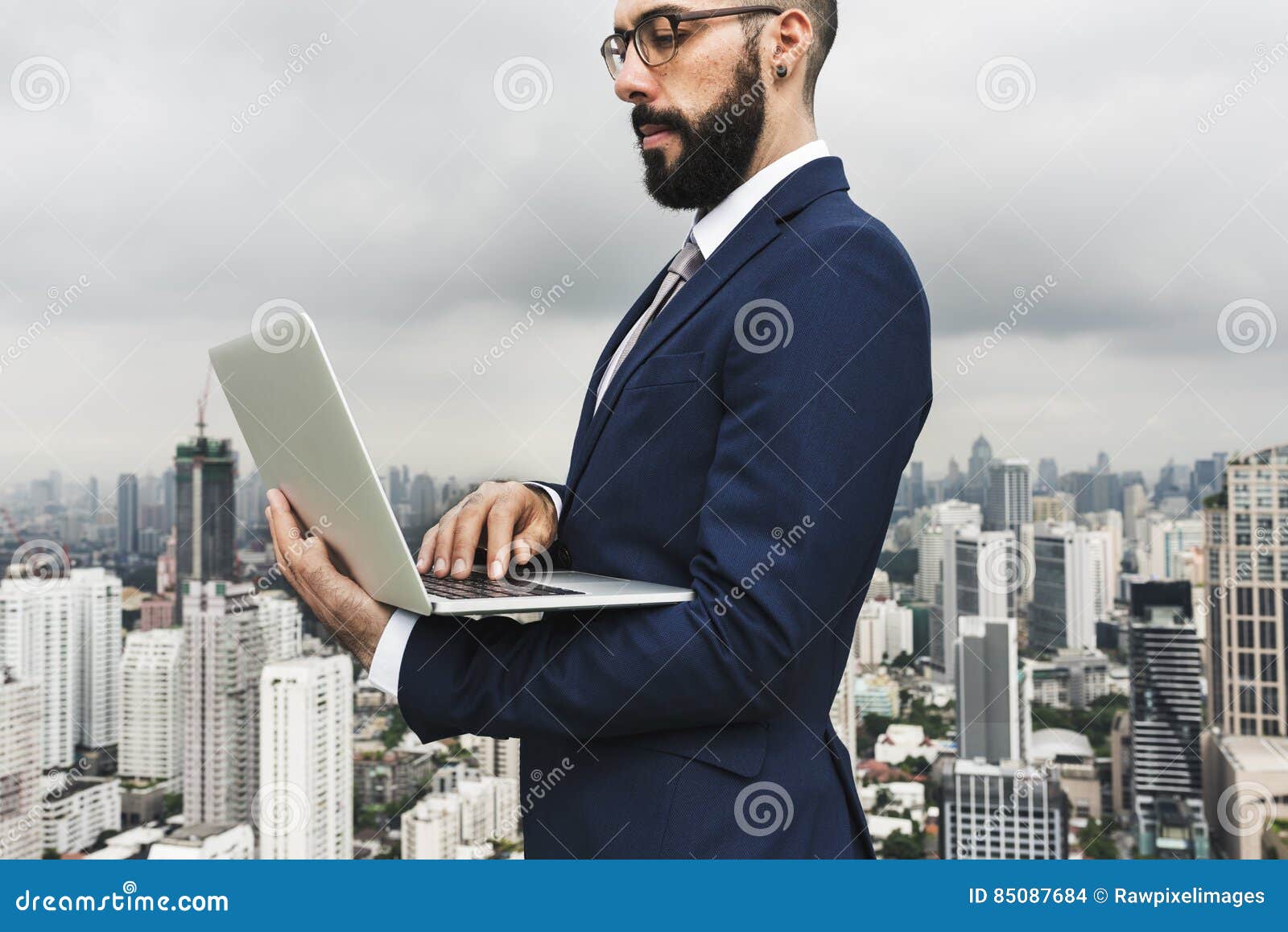 Business Person Standing Rooftop Concept Stock Photo - Image of ...