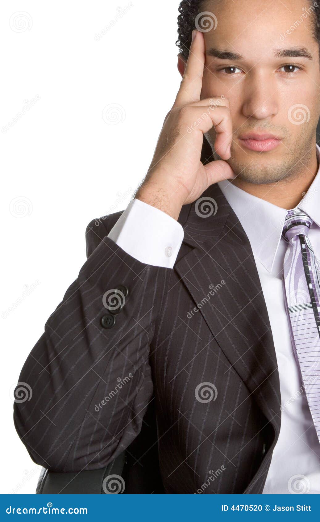Business Person Thinking stock photo. Image of african - 4470520