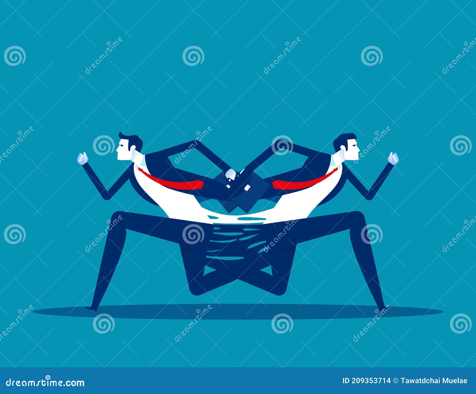 Opposite Different Geometric Shapes Representing Separation Stock ...