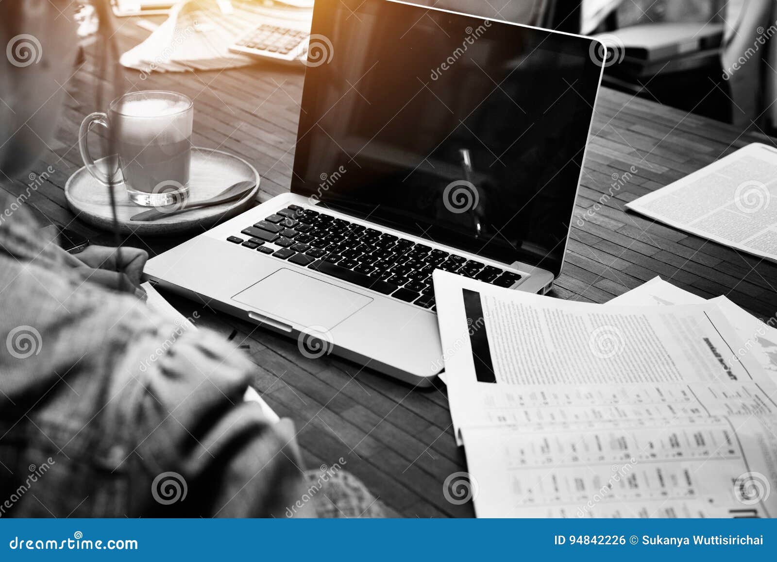 Business Person Using Laptop Computer Stock Photo - Image of meeting ...