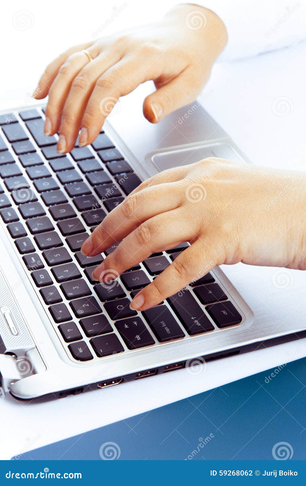 Business Person Working on Computer. White Background Stock Photo ...