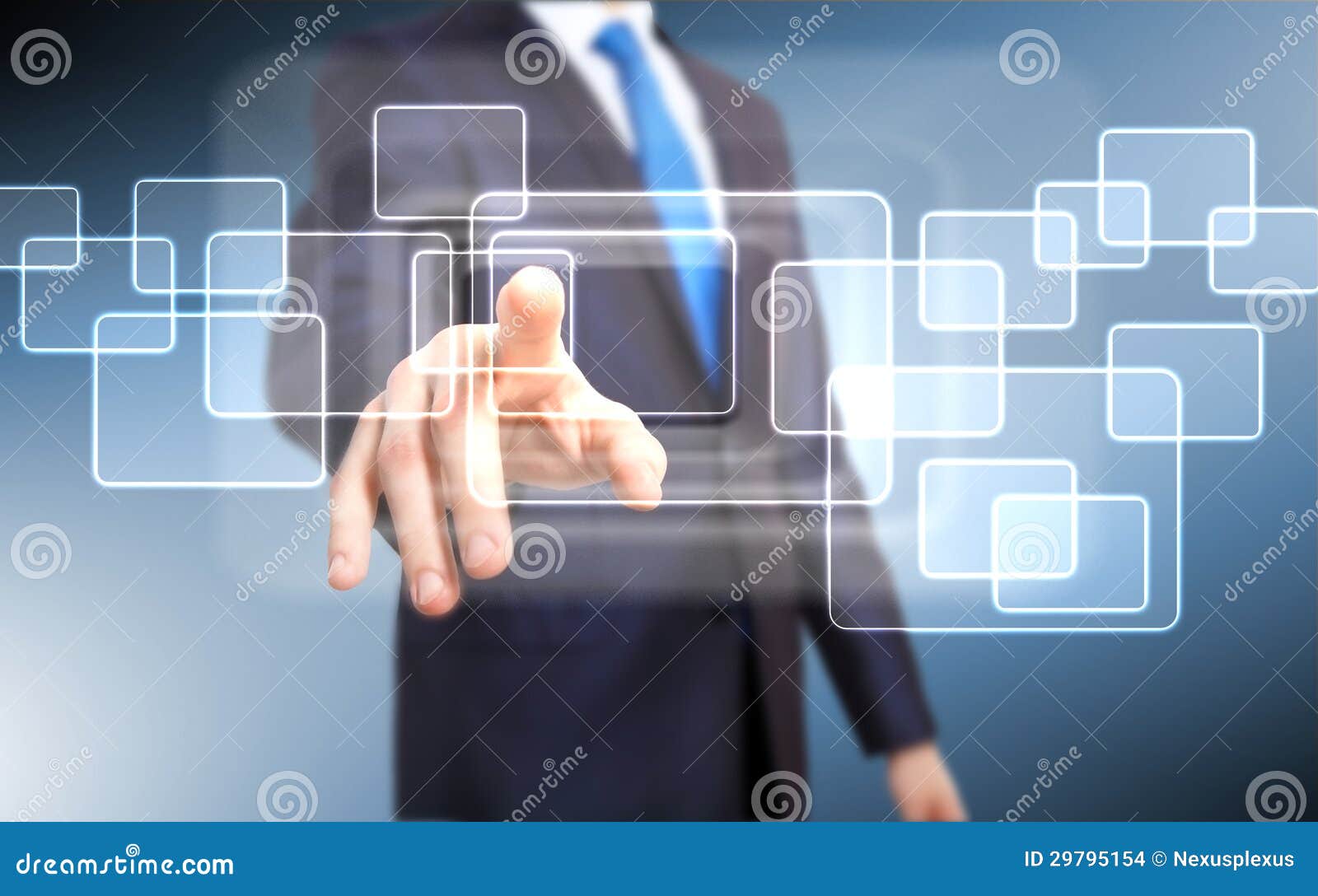 Virtual Technology in Business Stock Photo - Image of future ...