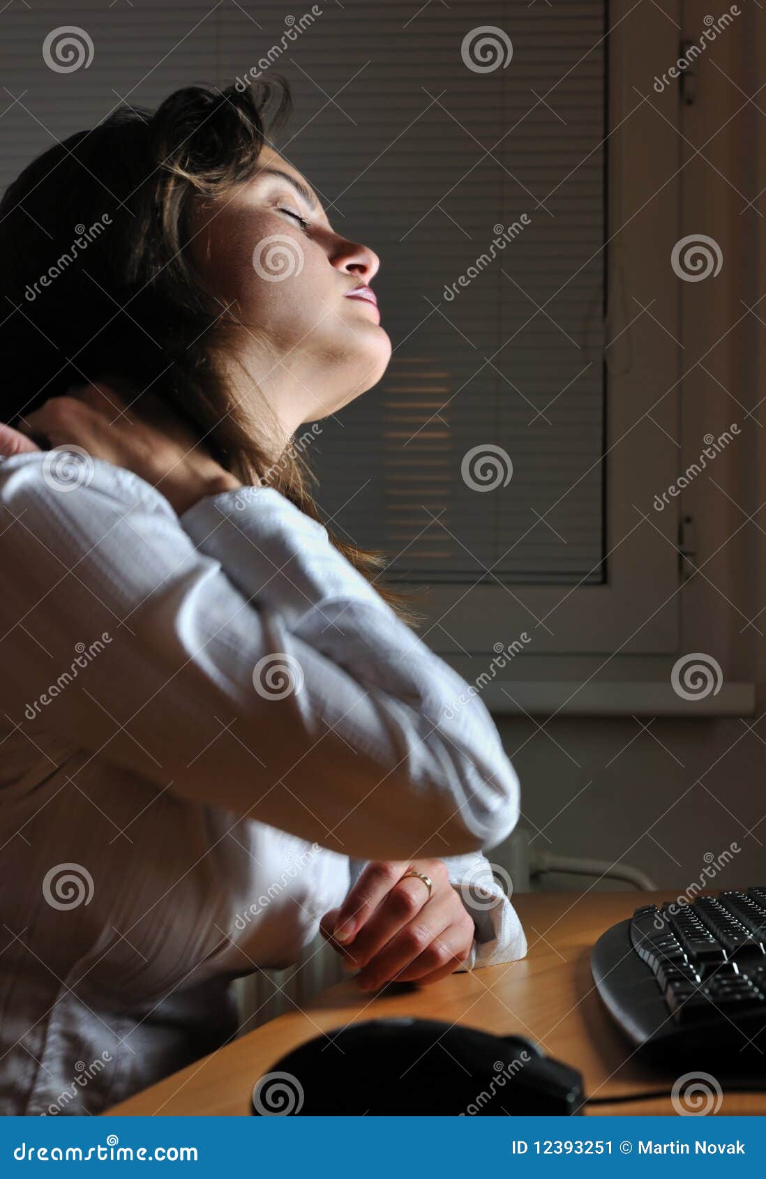 Business Person Working Overtime Stock Image - Image of computer ...